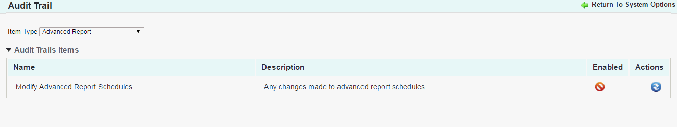 Enabling or Disabling Audit Trails